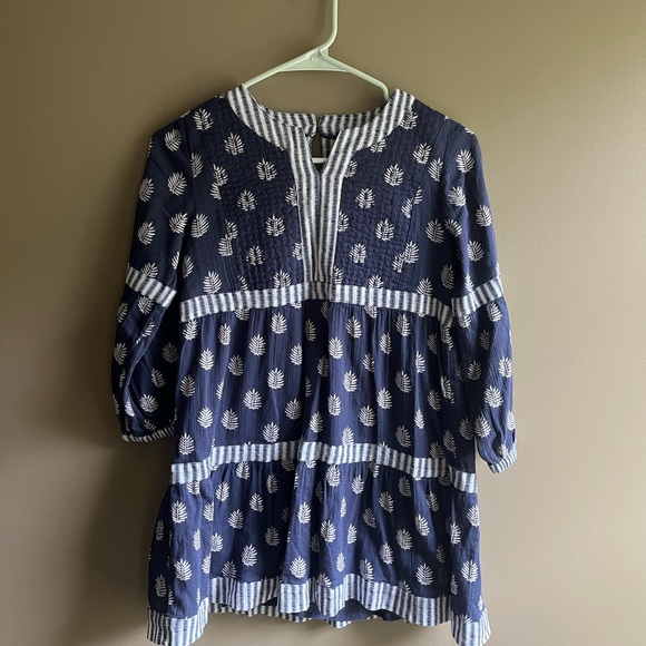 Vineyard Vines | Dresses | Vineyard Vines Navy Blue Leaf Print Kids ...